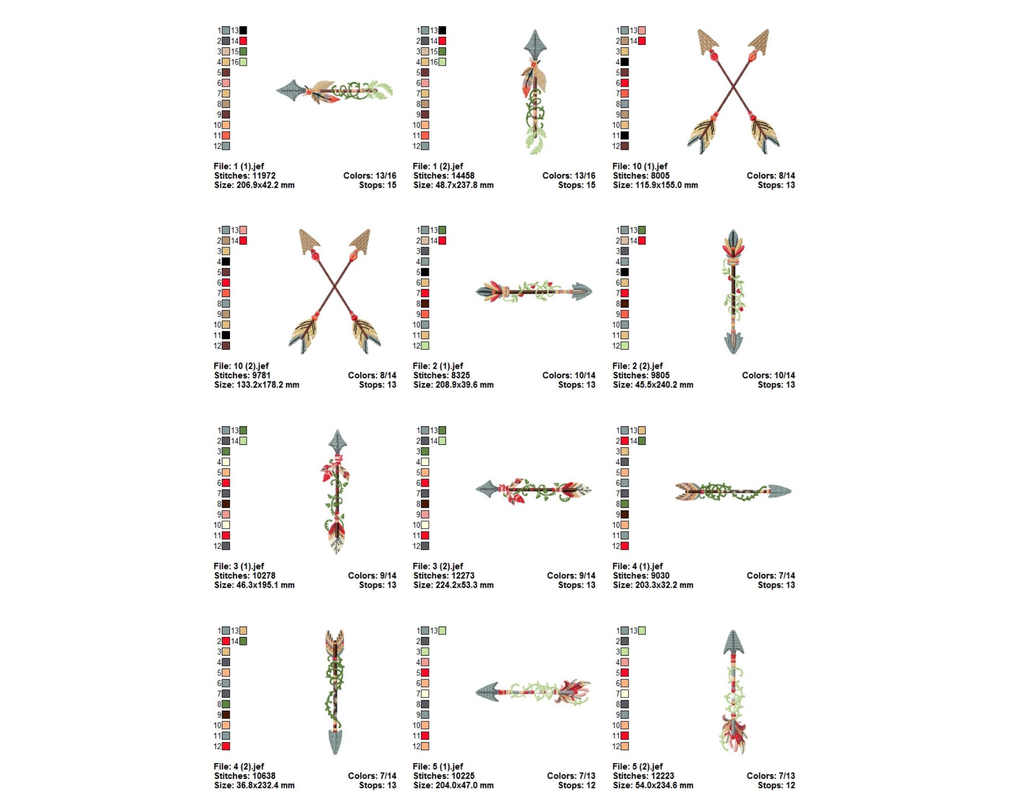 Arrow Machine Embroidery Design,instant Download - Etsy