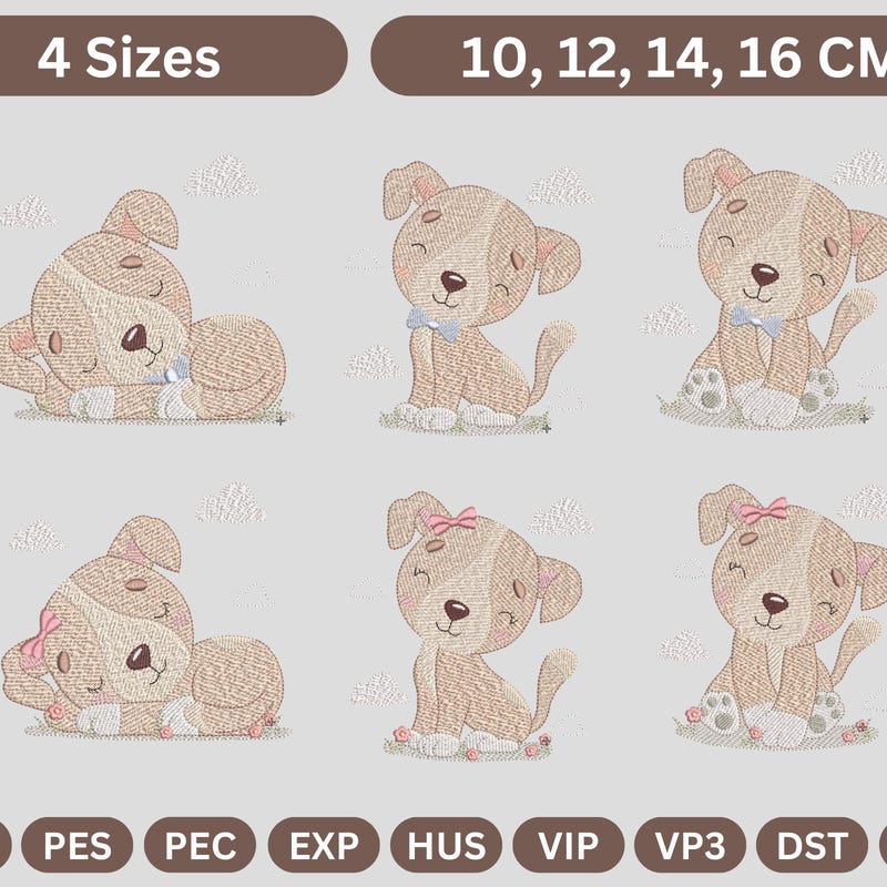 Puppy Embroidery - Etsy