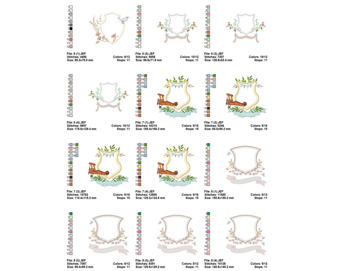 Frame Embroidery Design Machine Embroidery Pattern Instant - Etsy