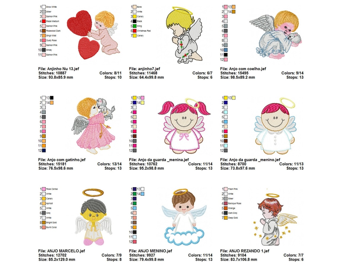 Baby Angels Machine Embroidery Design Instant Download - Etsy