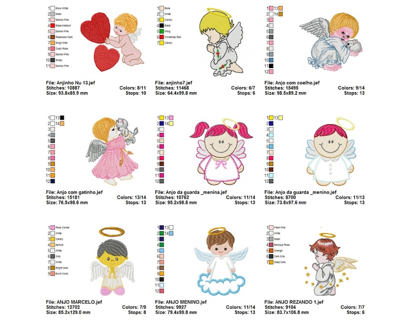 Baby Angels Machine Embroidery Design Instant Download - Etsy