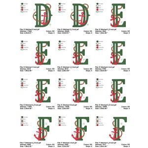 36 Types Maritime Alphabet Letters & Numbers Embroidery Designs – 7 ...