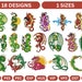 Dragon Embroidery Design Bundle, 8 Formats, Instant Download - Etsy