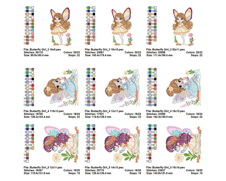 Fairy Tale Embroidery Designs | Cute Fairy Girls & Floral Patterns ...