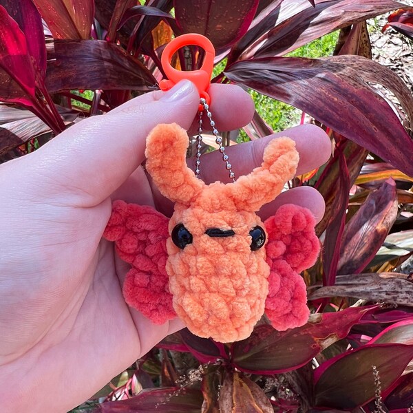 Crochet Amigurumi Butterfly Keychain - Etsy