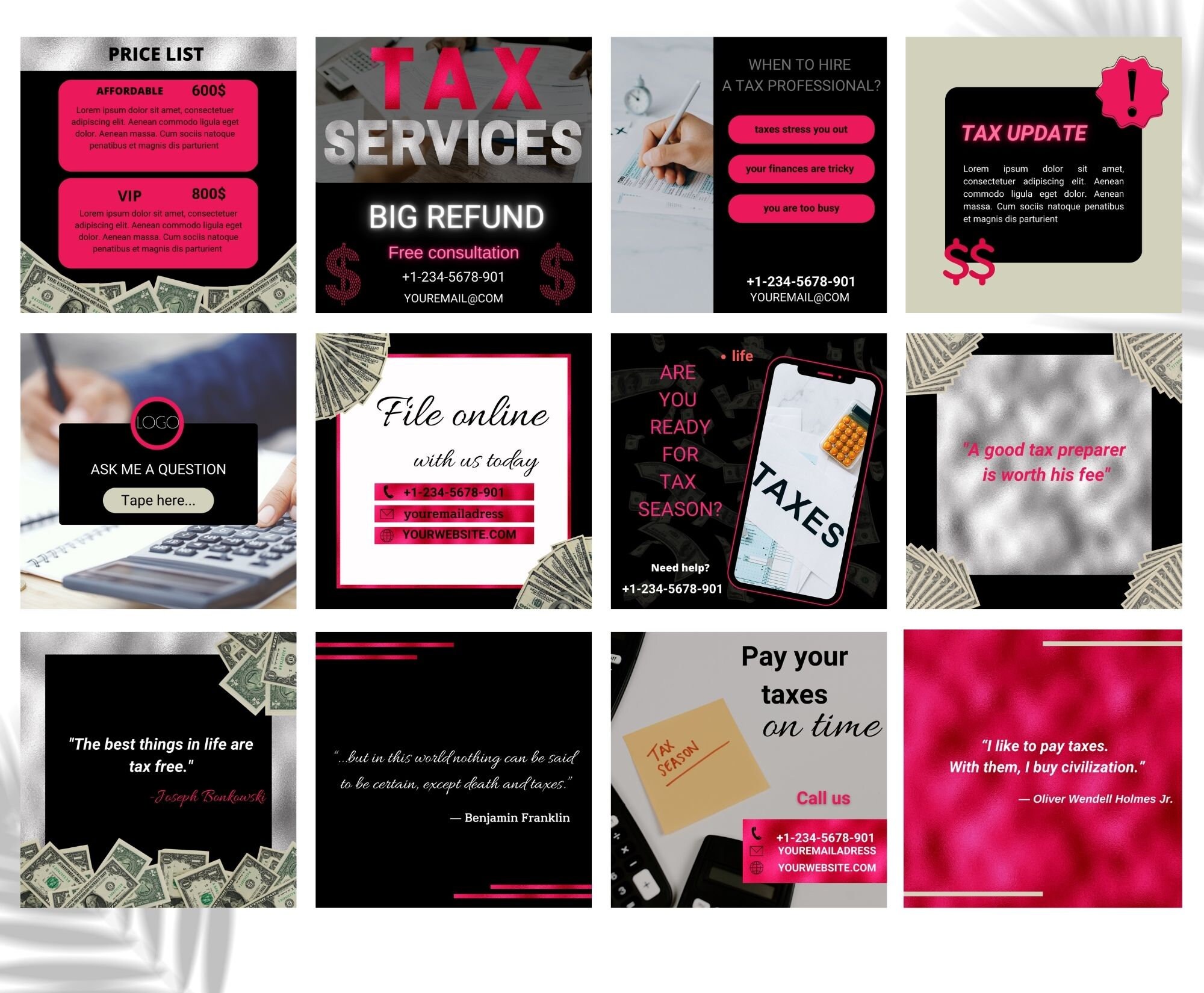 Tax Preparer Bundle Tax Preparation Post Tax Prep Flyer Tax - Etsy