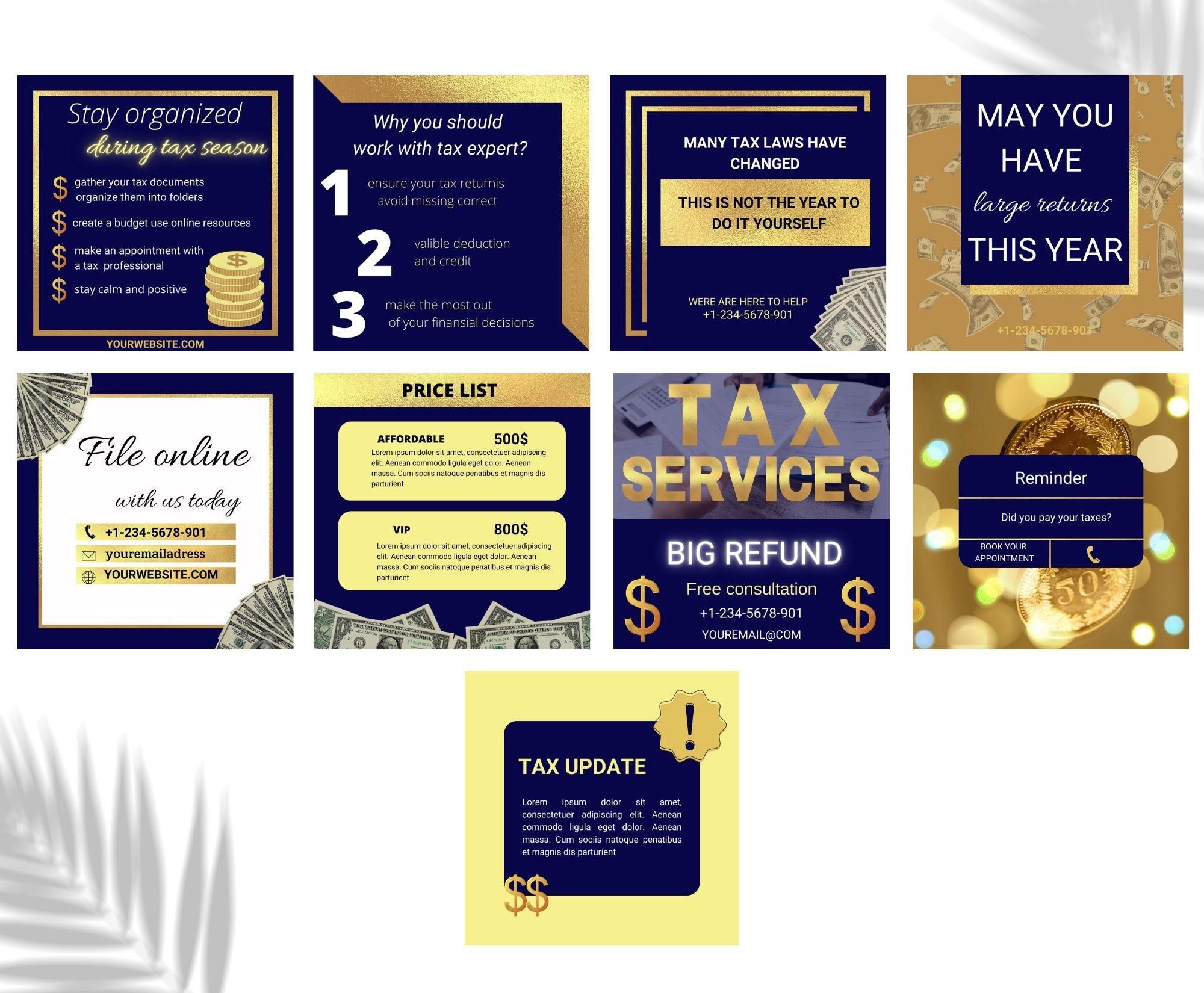 Tax Prep Bundle, Tax Prep Templates, Tax Preparer Flyer 2023, Tax ...