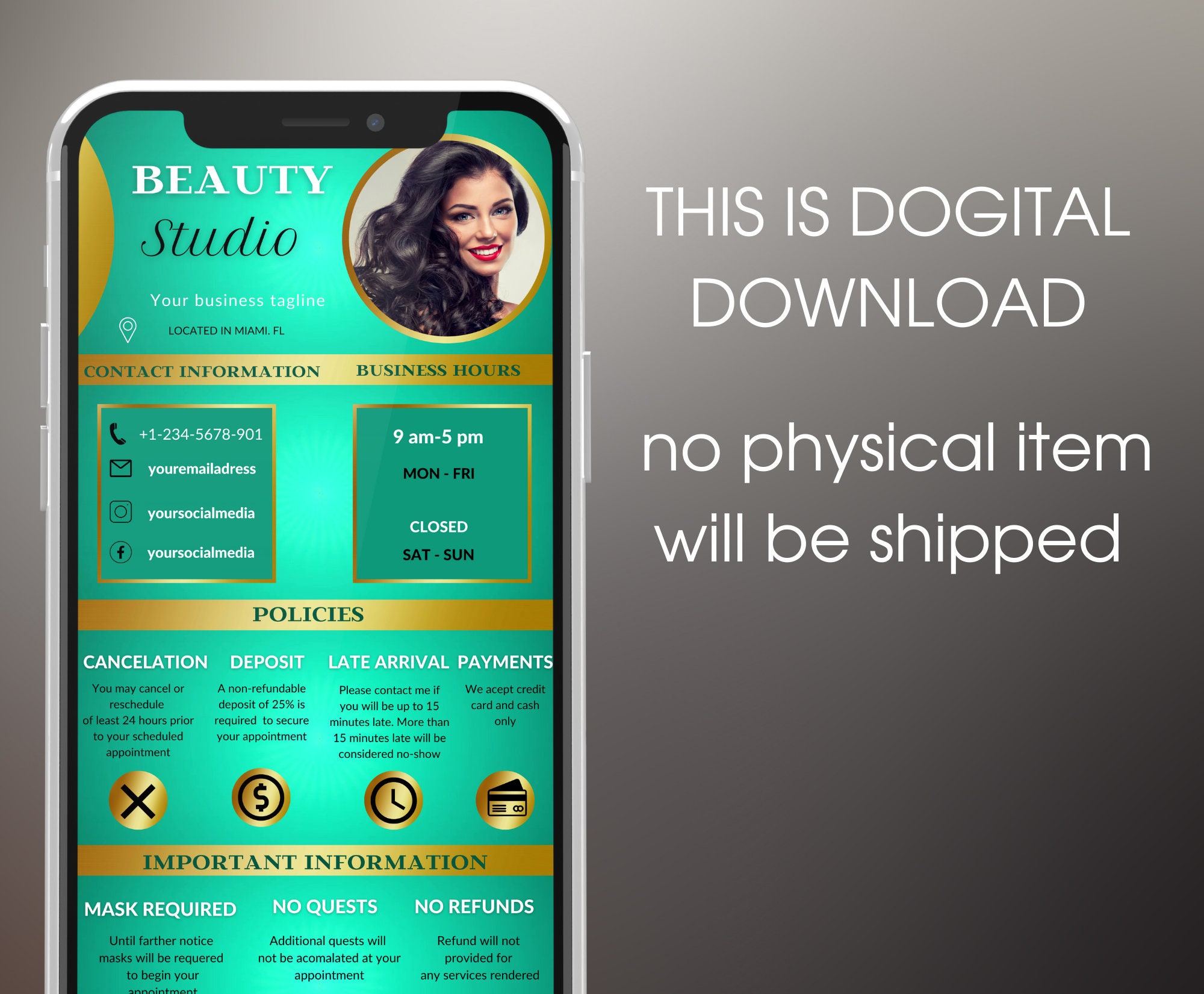 Acuity Template Blue Gold, Acuity Scheduling Template Emerald, Acuity ...