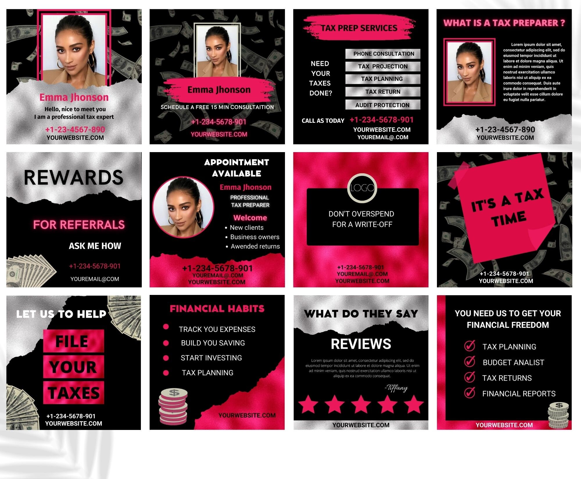 Tax Preparer Bundle Tax Preparation Post Tax Prep Flyer Tax - Etsy