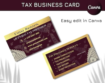 DIY Tax Preparer Business Card, Tax Preparation Business Card Template ...
