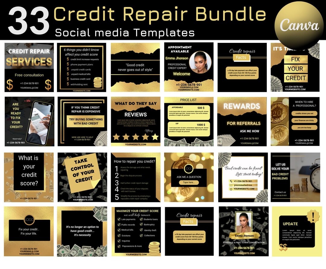Credit Repair Flyer Bundle, Credit Repair Templates,credit Repair ...