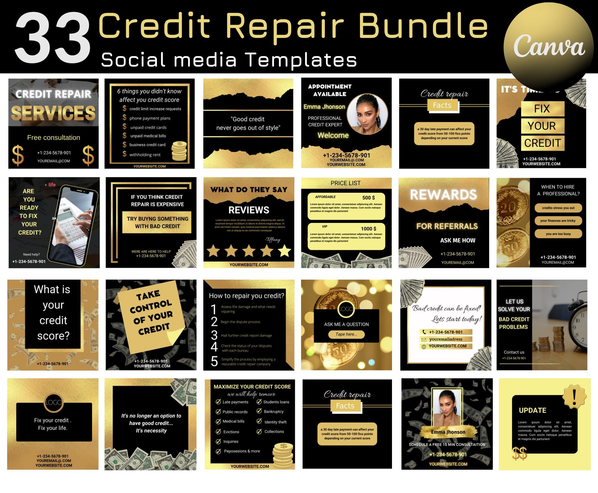 Credit Repair Flyer Bundle, Credit Repair Templates,credit Repair ...