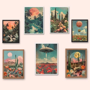 Surreal Collage Art, Retro Collage Wall Art, Vintage Wall Art ...