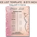 Body Contouring Price List Template Rose Gold, Body Sculpting Pricelist ...