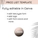 Body Contouring Price List Template Rose Gold, Body Sculpting Pricelist ...
