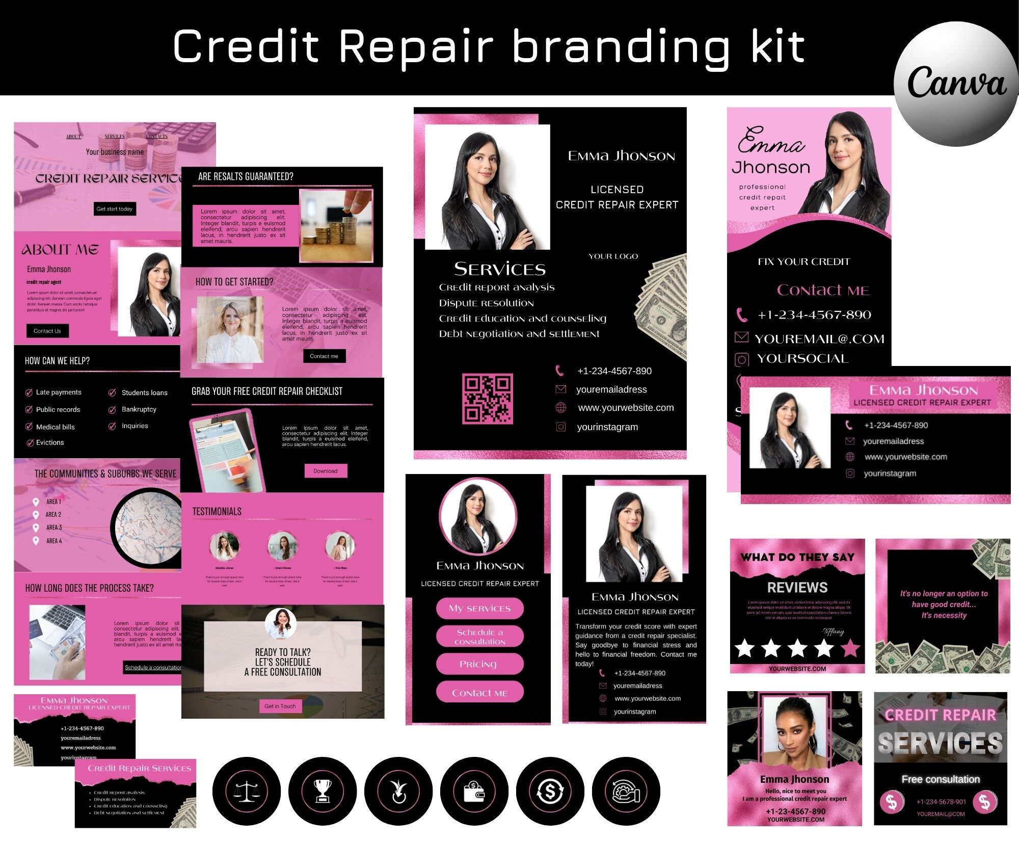 Credit Repair Kit, Credit Repair Flyer Bundle, Credit Repair Branding ...
