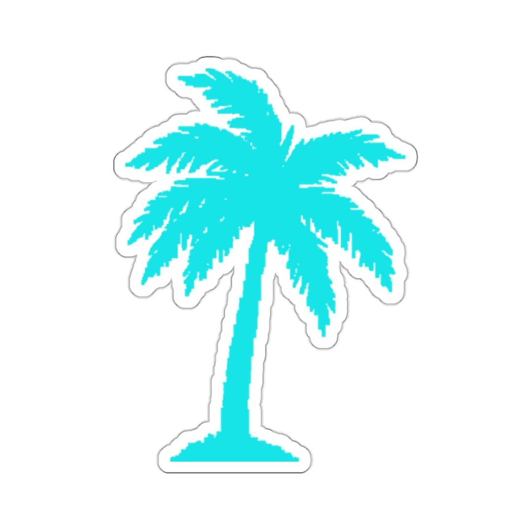 8-bit Palm Tree Vinyl Sticker, Retro Gamer Laptop Decal - Etsy