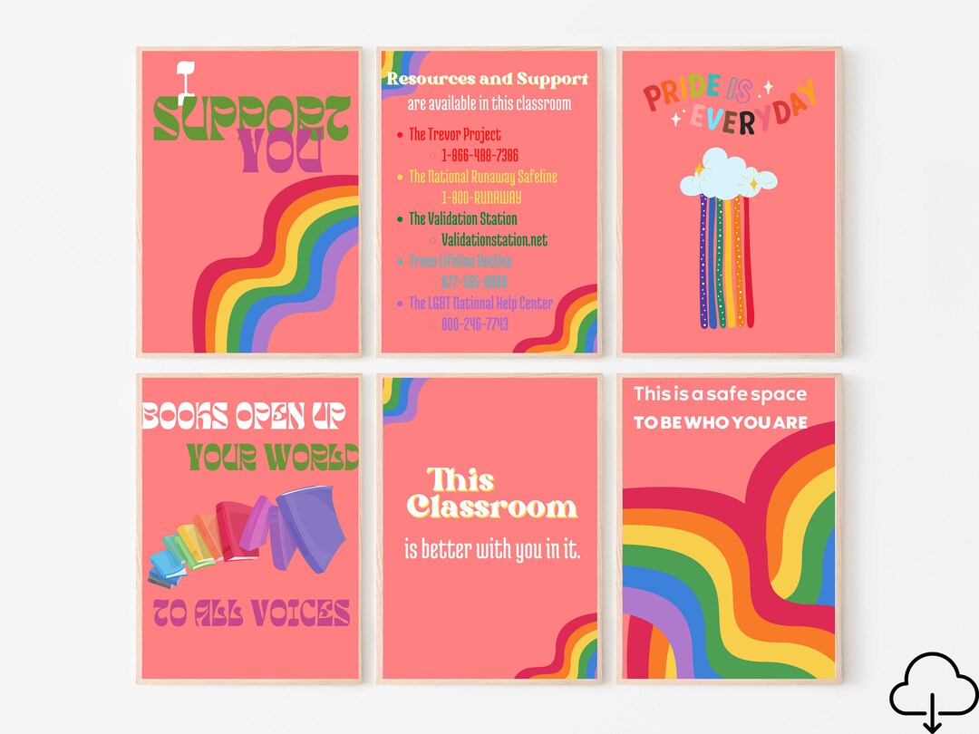 PRIDE Digital Classroom Posters, Printable, Diversity, Equity ...