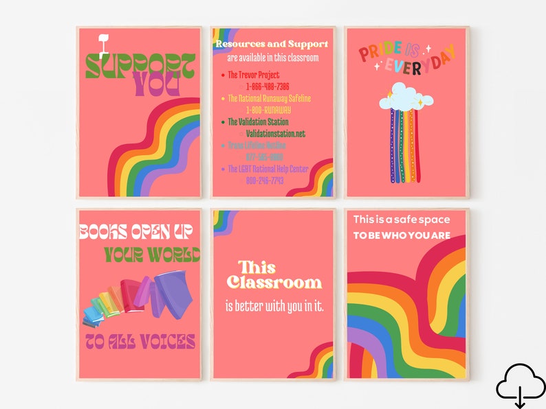 PRIDE Digital Classroom Posters, Printable, Diversity, Equity ...