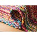 Hand Braided Bohemian Colorful Cotton Chindi Area Rug Multi Color Home ...