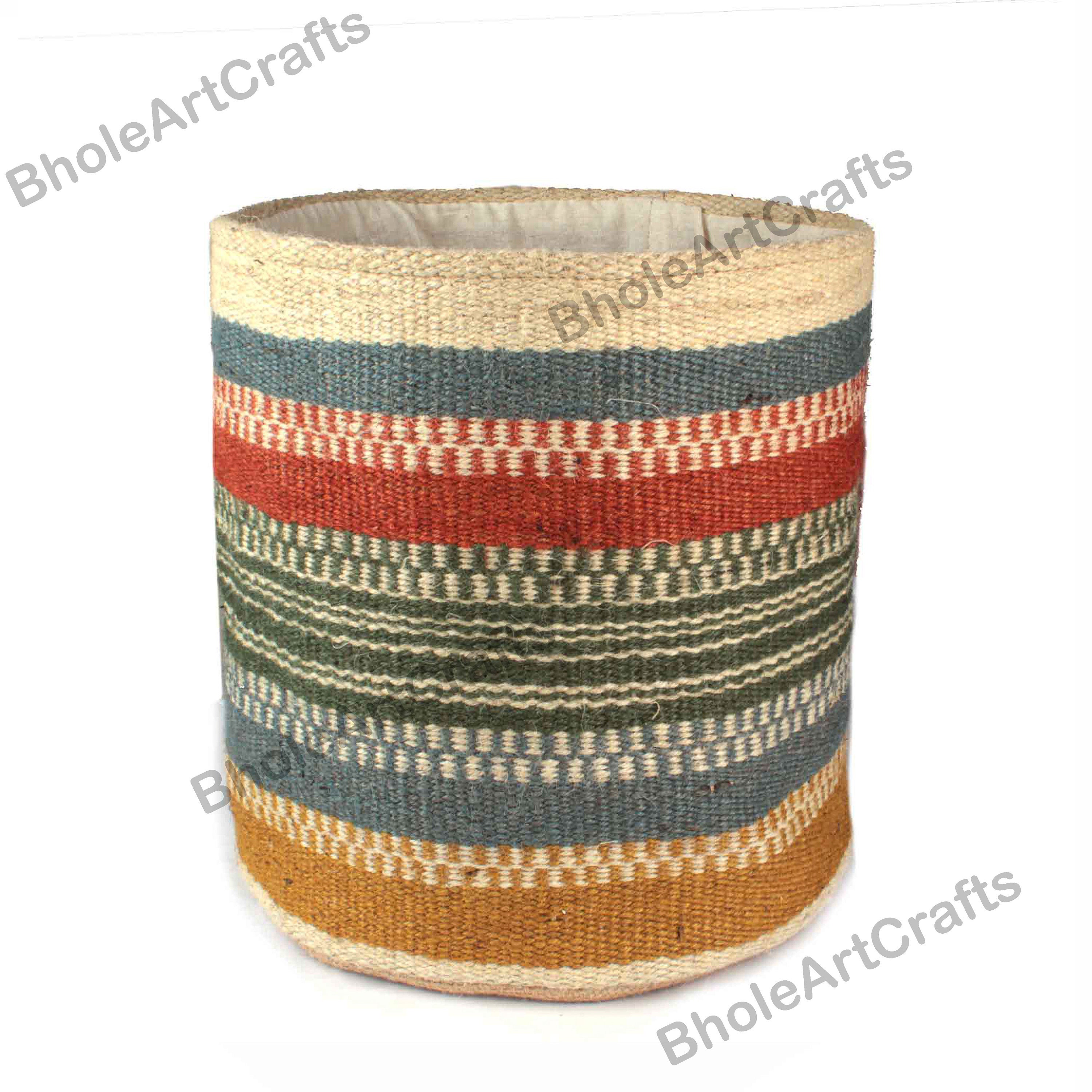 Jute Basket, Kitchen Basket, Rustic Baskets Set, Storage Basket, Farm ...