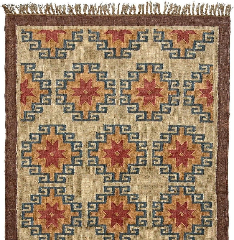 8x10 Ft Large Kilim Rug, Handwoven, Wool and Jute Rug Handmade, Kilim ...