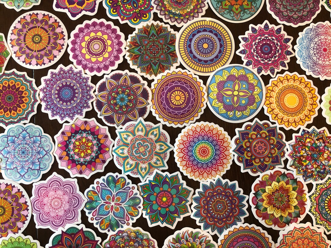 5 30 Pcs Boho Mandalas Stickers for Laptop, Waterbottle and Phones ...