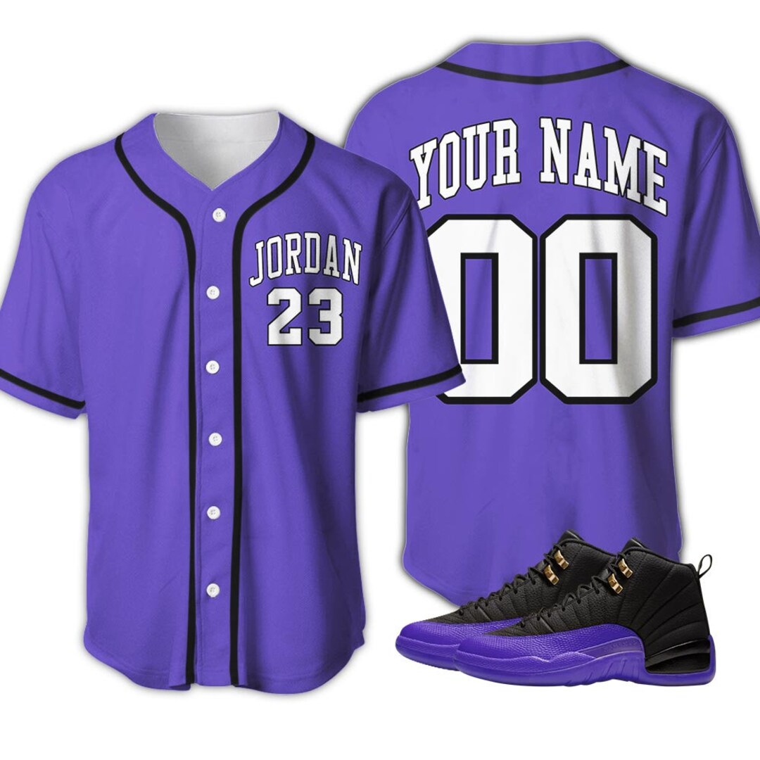 Custom Bulls Number 23 Unisex Shirt Sneaker Black Field Purple - Etsy