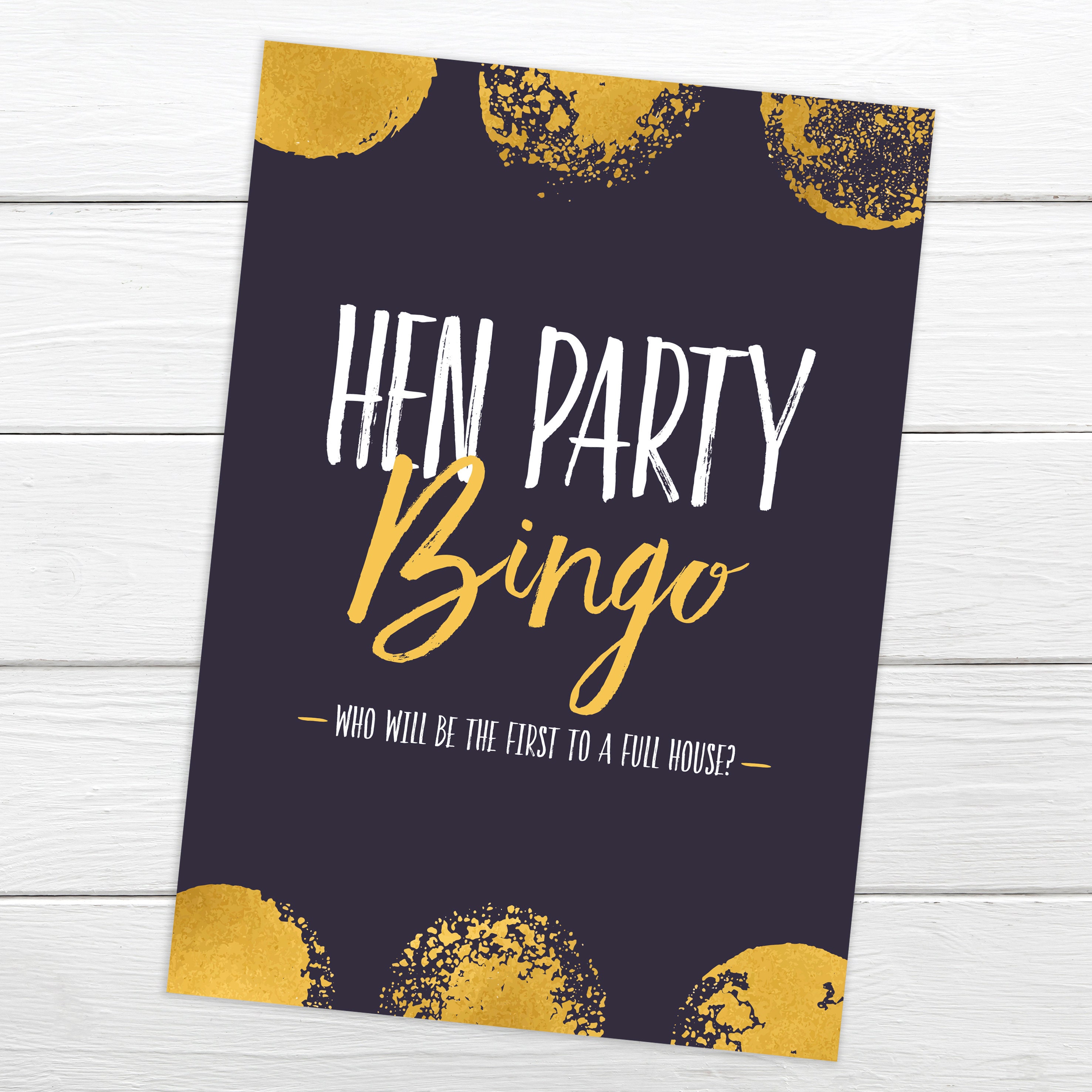 HEN PARTY BINGO A Fun Hen Do Bachelorette Party Game - Etsy UK
