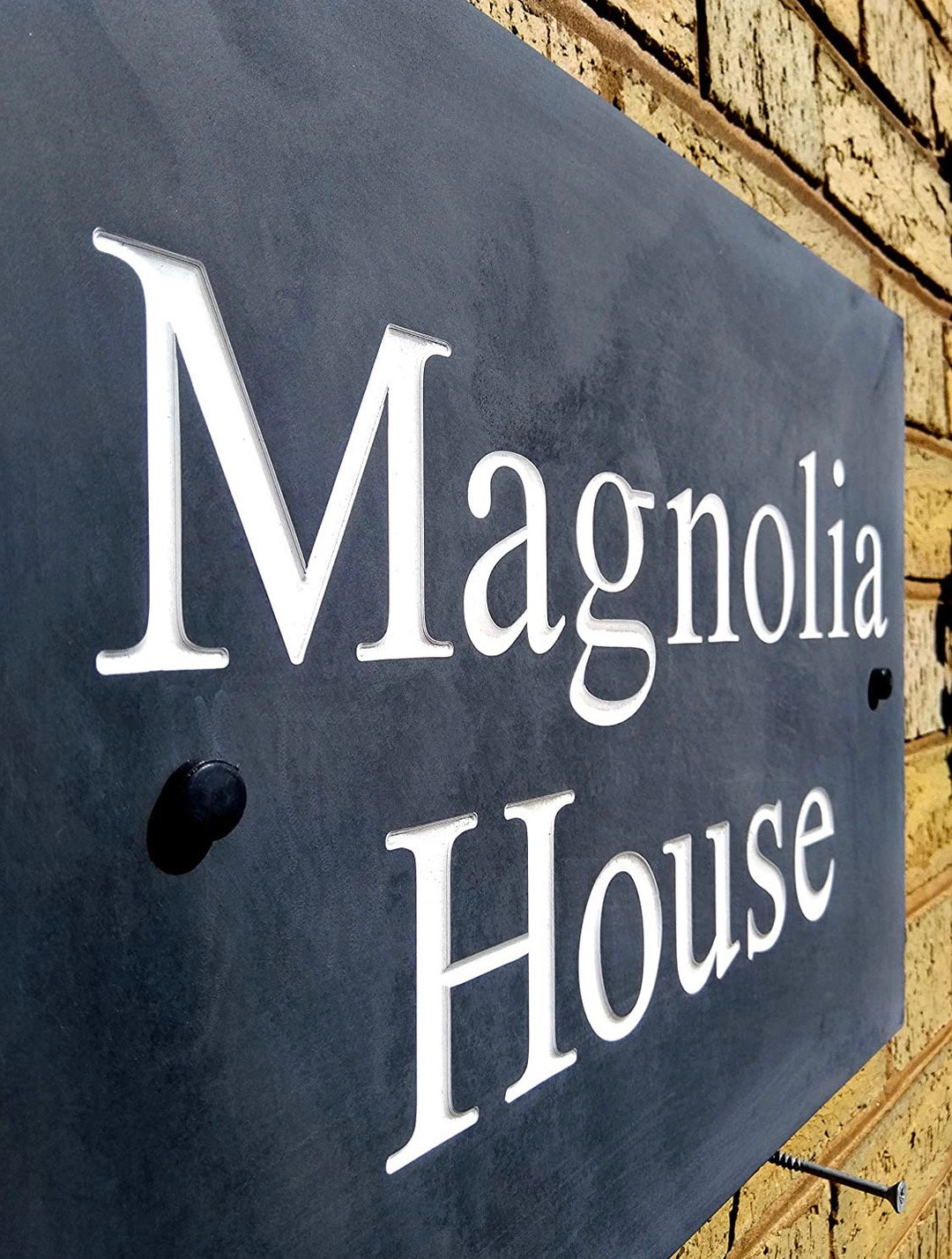 Engraved Slate House Sign: Custom Address Plaque, 300mm X 200mm - Etsy UK