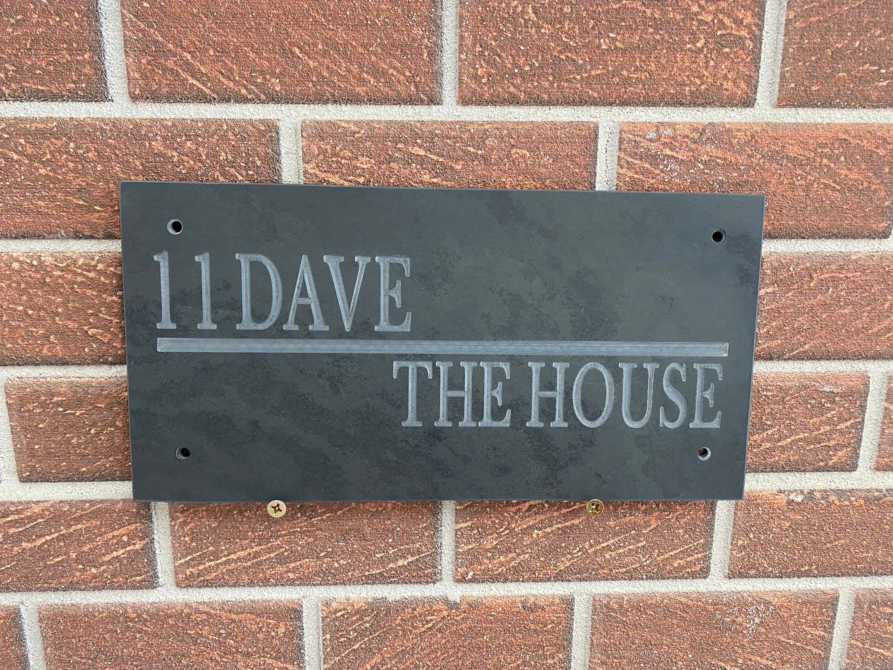 Personalized Slate House Sign: Engraved Plaque, Weatherproof Finish ...