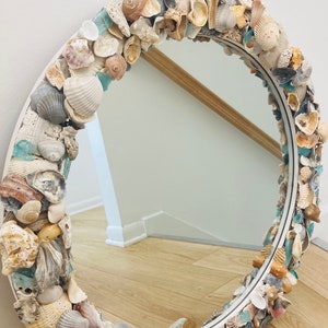 Custom Shell Frame Mirror, Hanging; 24x24 - Etsy