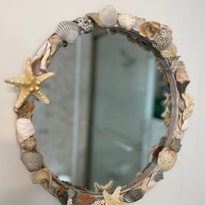 Round Shell Mirror - Etsy