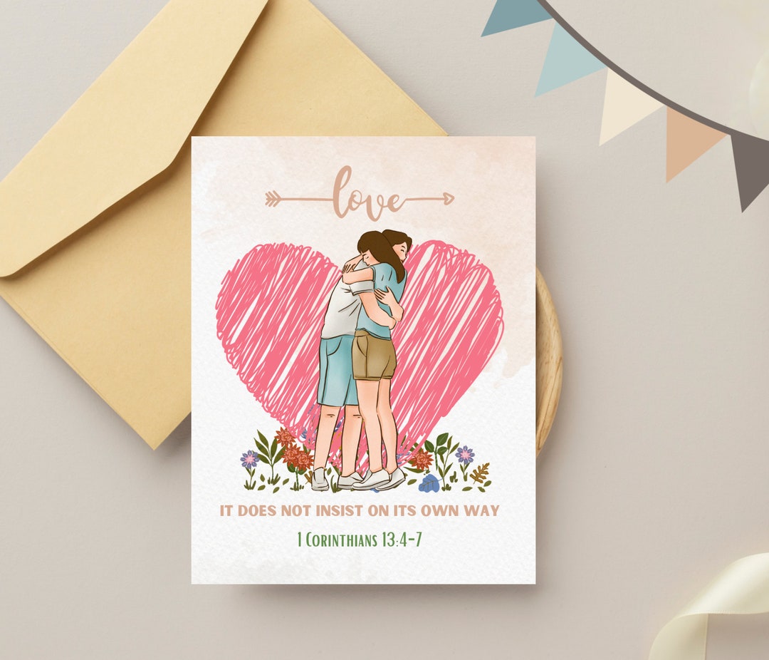 Printable Love Greeting Card - Romantic Valentine's Day Card - DIY ...