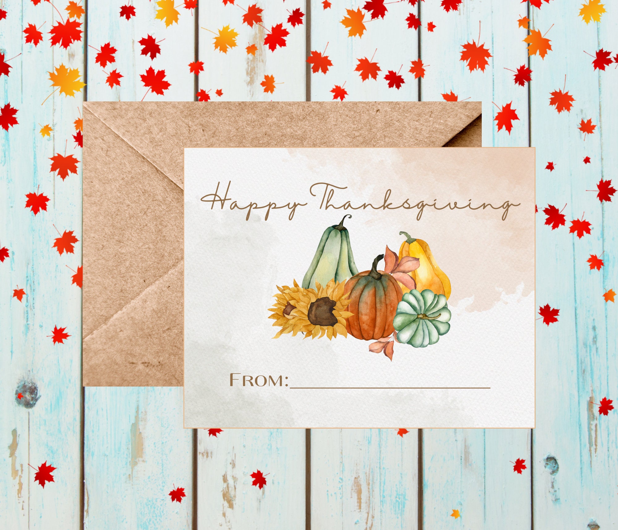 Happy Thanksgiving Greeting Note Cards, Pumpkin Party, 6 Design, 12 ...