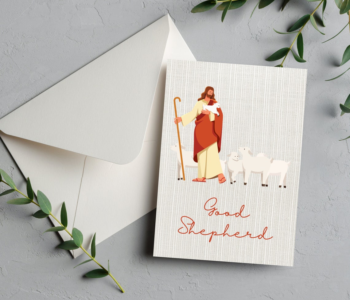 Good Shepherd Greeting Card, 5 X 7 Inches, Instant Download Pdf File ...