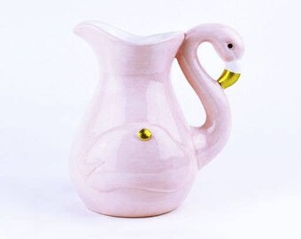 Palm Beach Chic Painted Flamingo Pitcher & Stir - Etsy