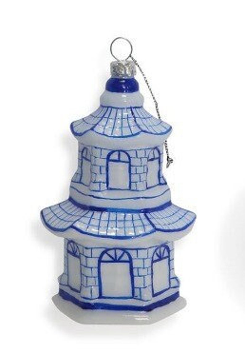 Blue and White Hand-crafted Ornaments - Etsy