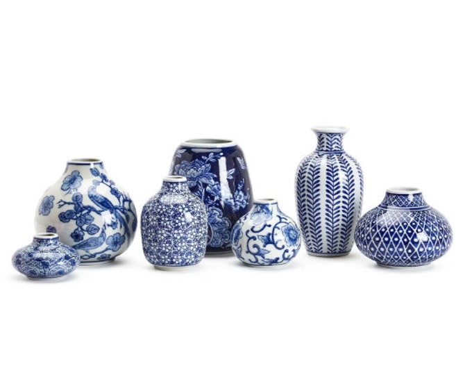 Blue and White Vases Multiple Sizes - Etsy