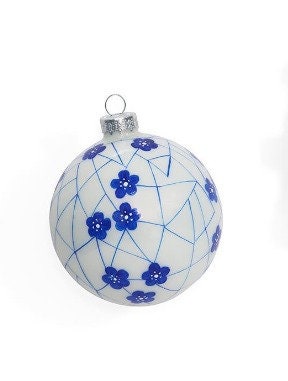 Blue and White Hand-crafted Ornaments - Etsy