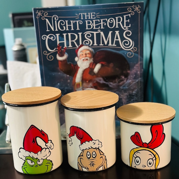 Grinch Storage Containers - Etsy