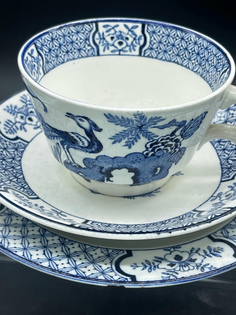Vintage Trio of Tea Cup, Saucer and Plate. Wood & Sons. “yuan” Pattern ...