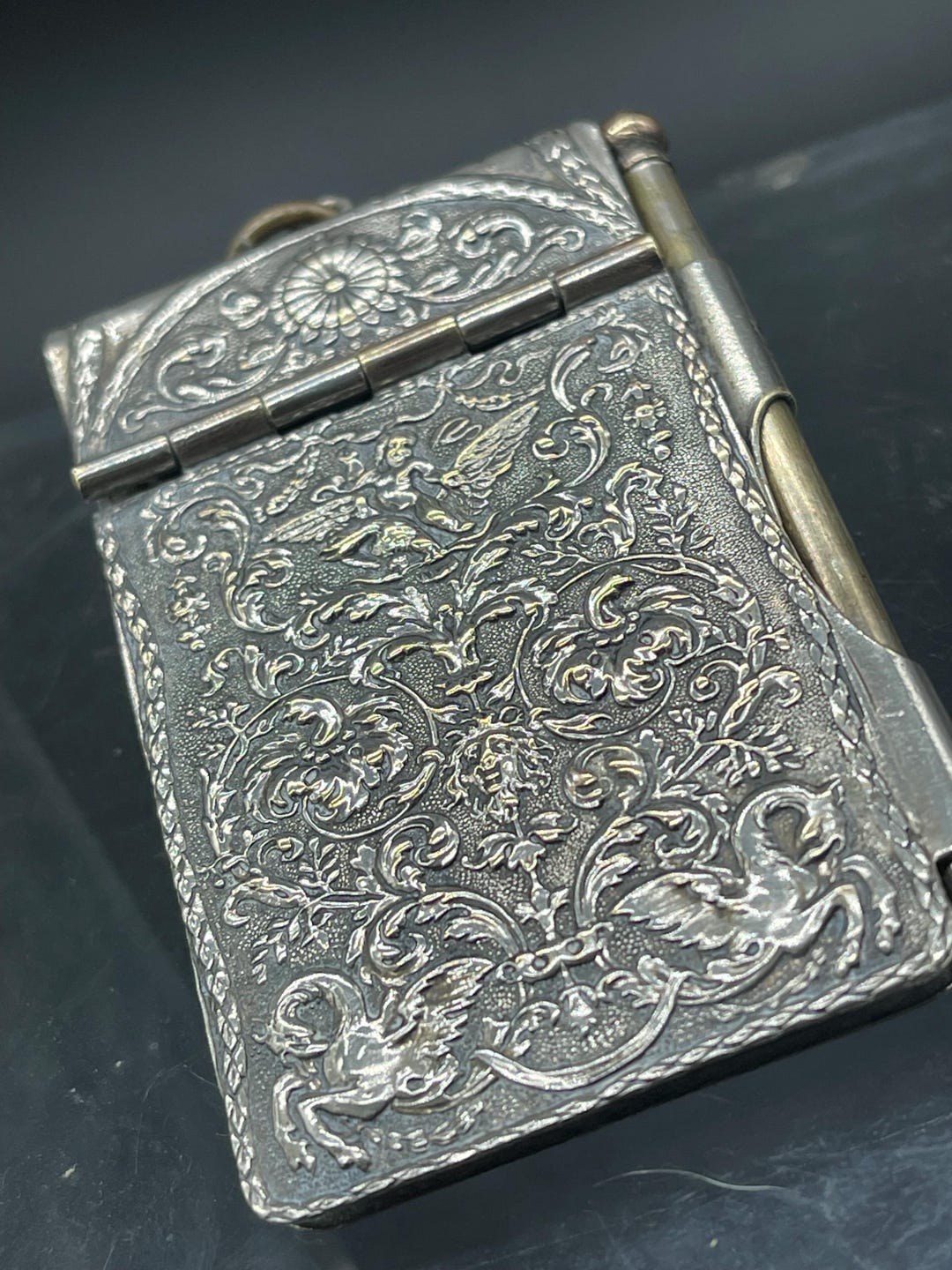 Edwardian-era English Lady’s Aide Memoire Notebook. Silver Plate. Art ...