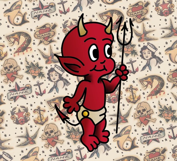 Traditional Baby Devil Tattoo