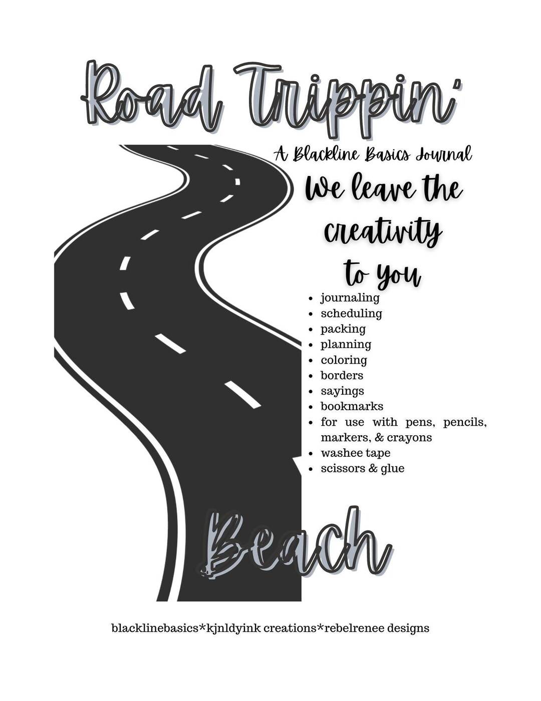 Road Trippin' A Blackline Basics Travel Journal for the Beach - Etsy