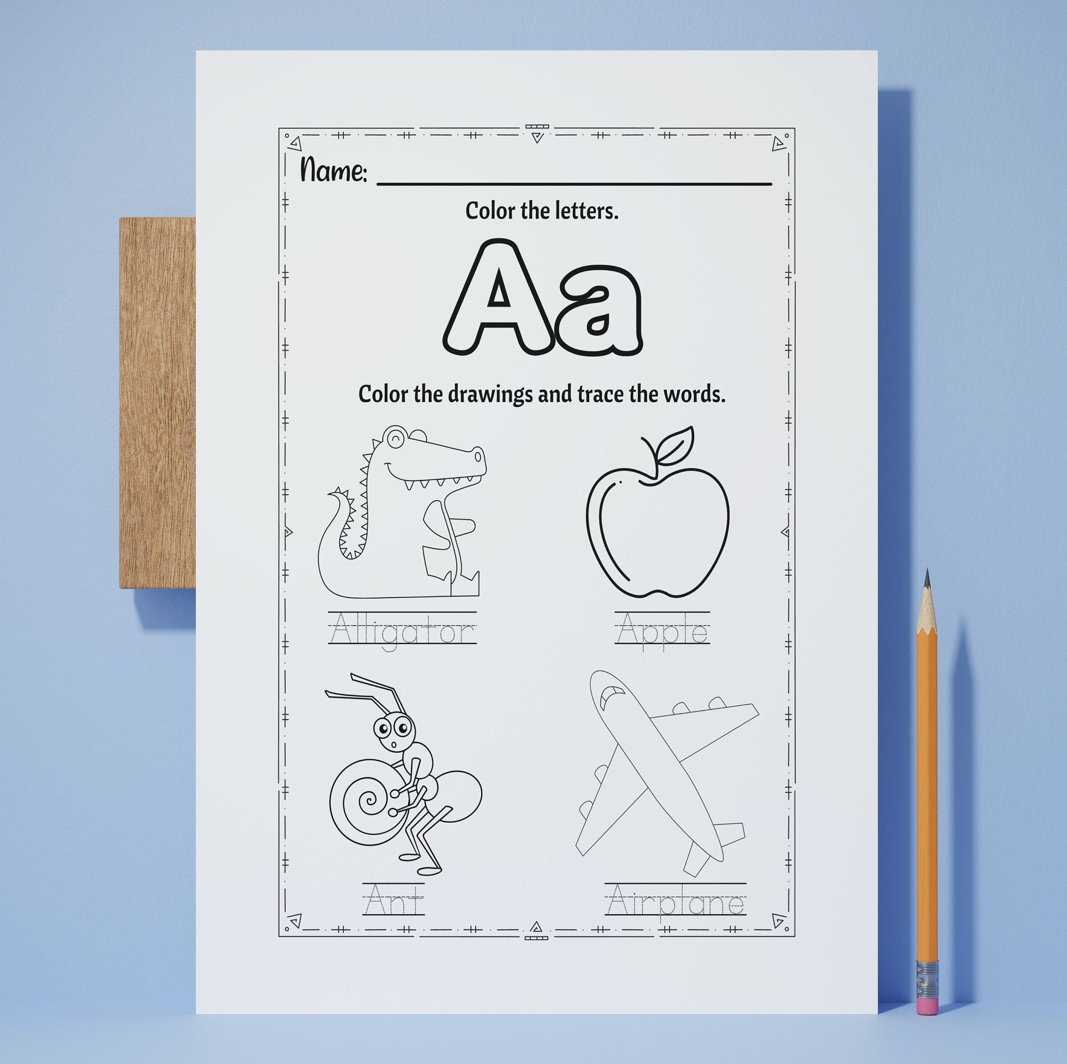 26 Alphabet, Coloring Pages, Preschool, Coloring Page, Learning ...