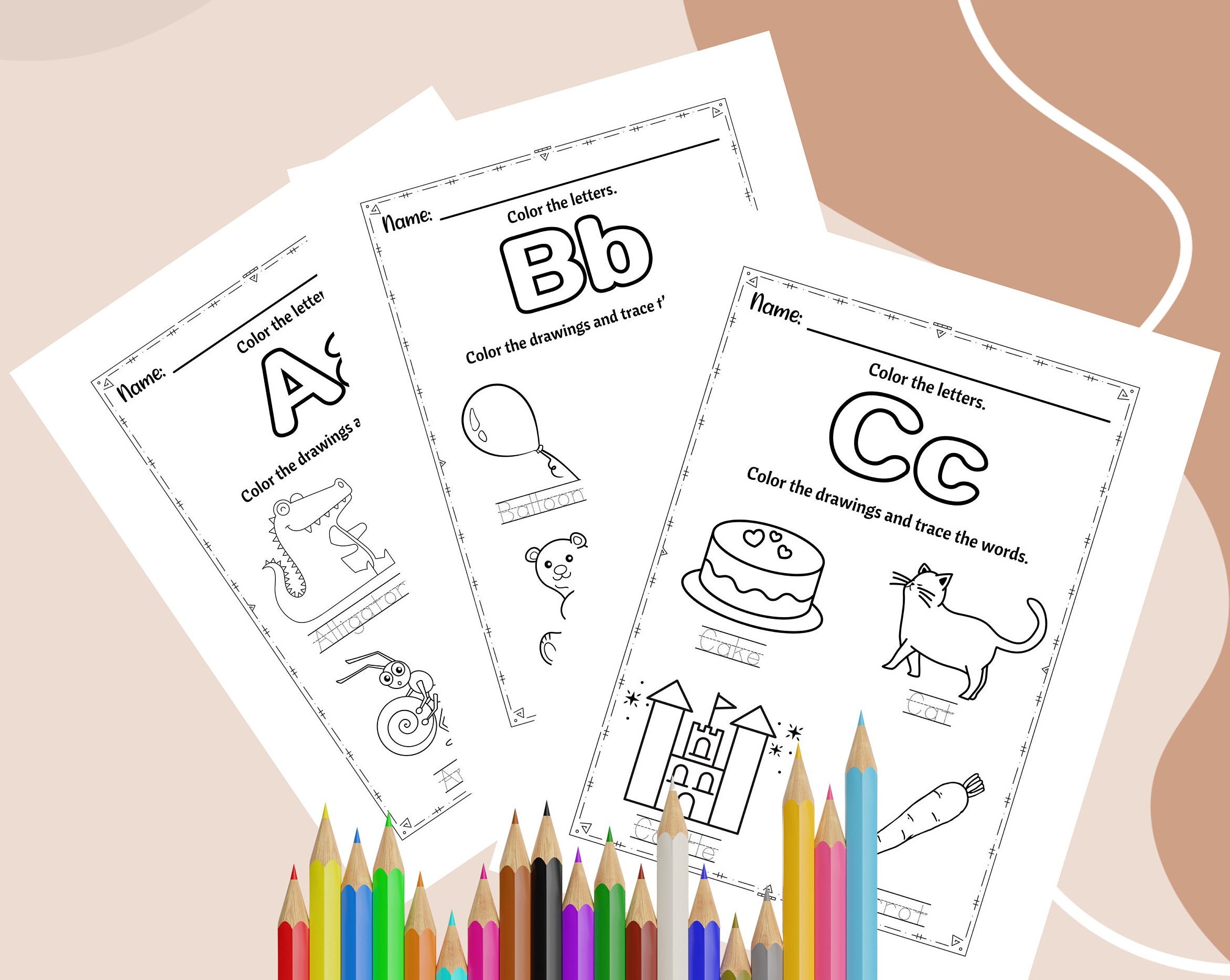 26 Alphabet, Coloring Pages, Preschool, Coloring Page, Learning ...