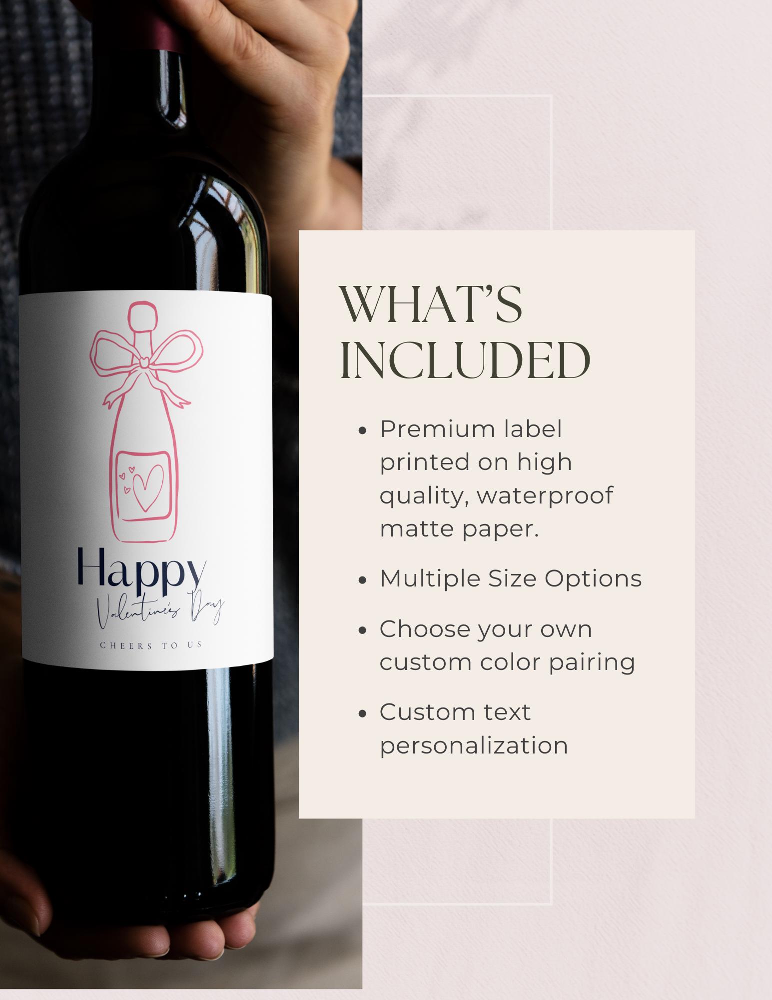 Custom Wine Bottle Label Gift for Valentine Gift Idea for Girlfriend ...