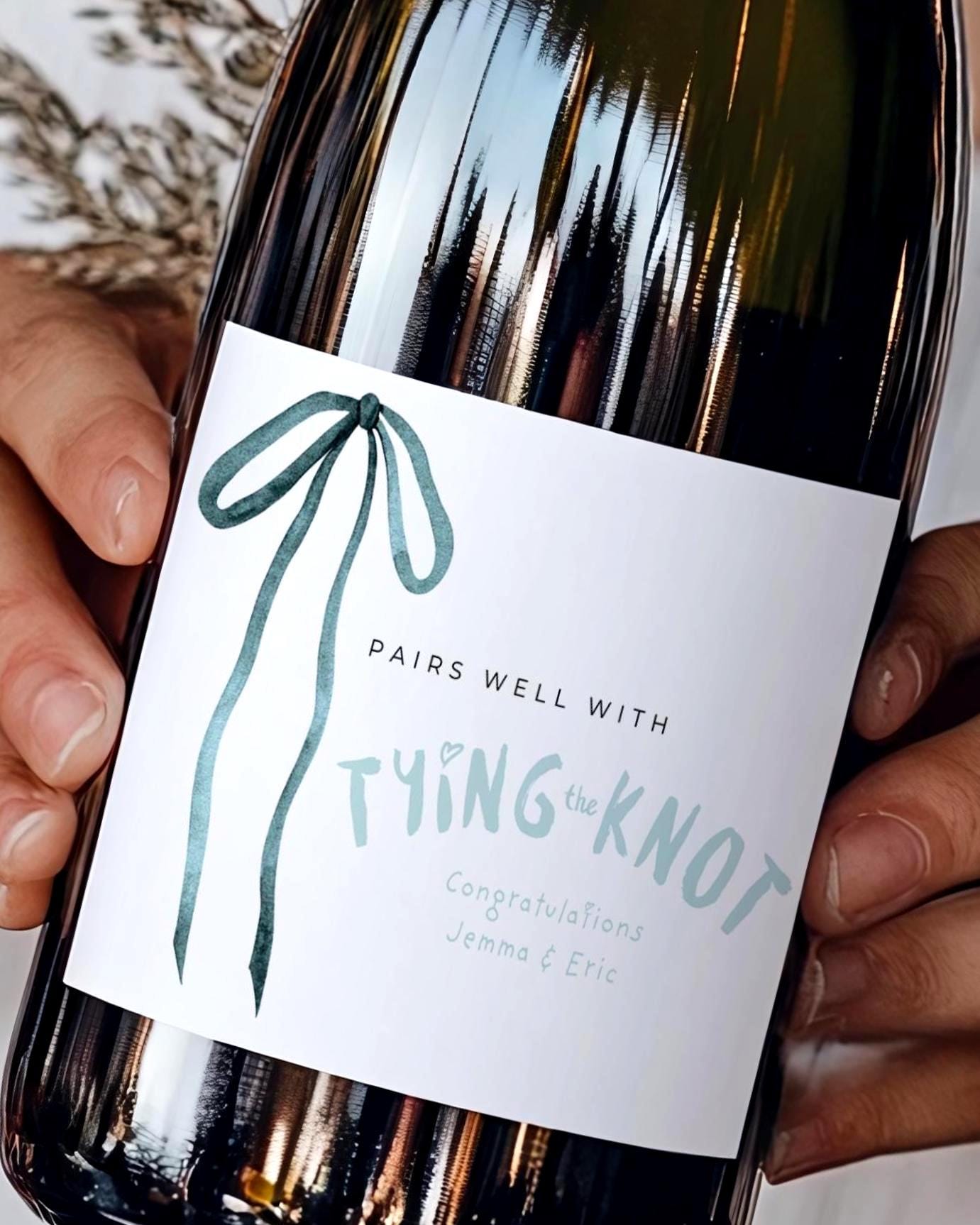 Custom Wine Label for Wedding Must Haves for Bride Getting Ready Drinks ...