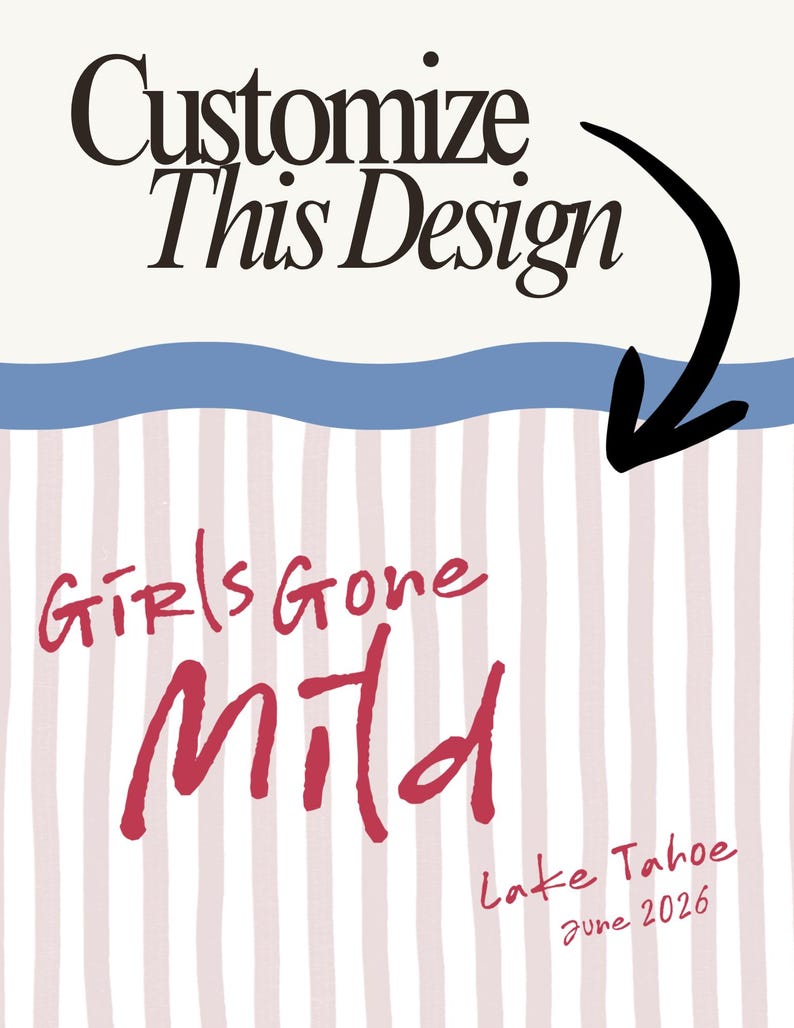 Girls Gone Mild Custom Wine Label for Girls Trip Party Favor Pastel ...